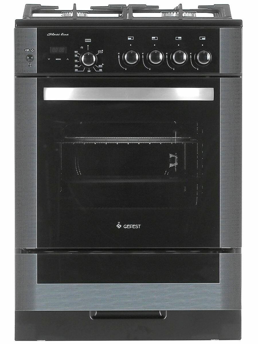 Газовая плита Gefest 6500-03 0044, 4 конфорки, газ-контроль, таймер, автоматический электророзжиг, серый