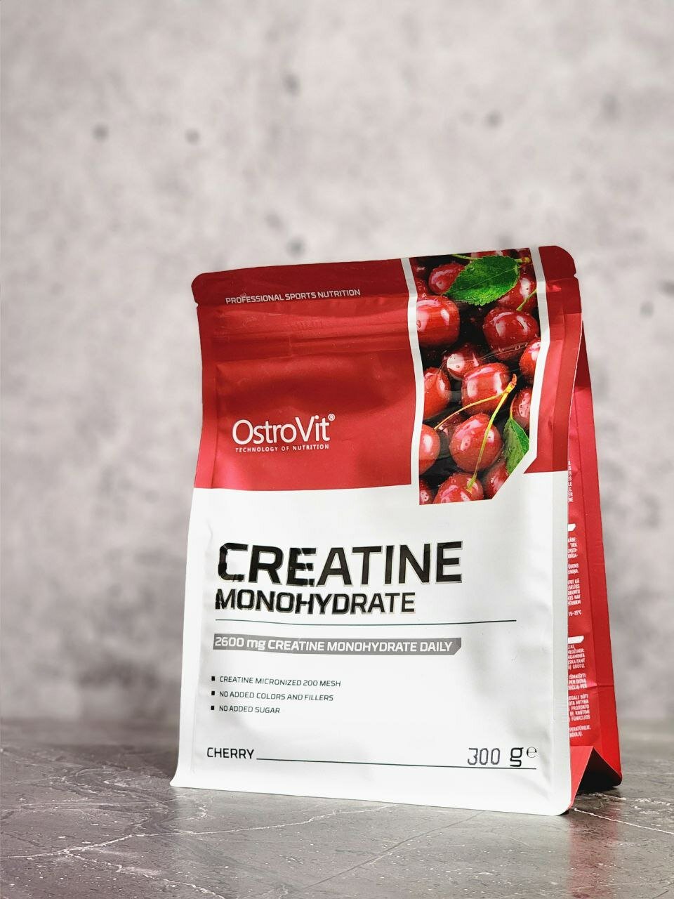 Креатин моногидрат порошок Ostrovit - Creatine Monohydrate (300 г) со вкусом Вишня