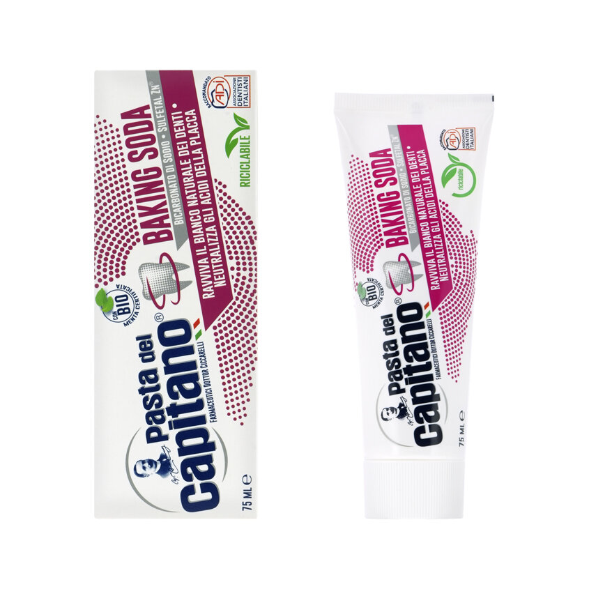 Паста зубная PASTA DEL CAPITANO Для деликатного отбеливания с содой 75 мл