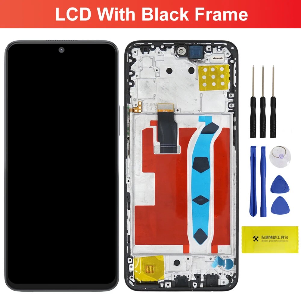 X8 4G экран дисплея в сборе для Honor X8 TFY-LX1 TFY-LX2 TFY-LX3 ЖК-дисплей с With Black Frame