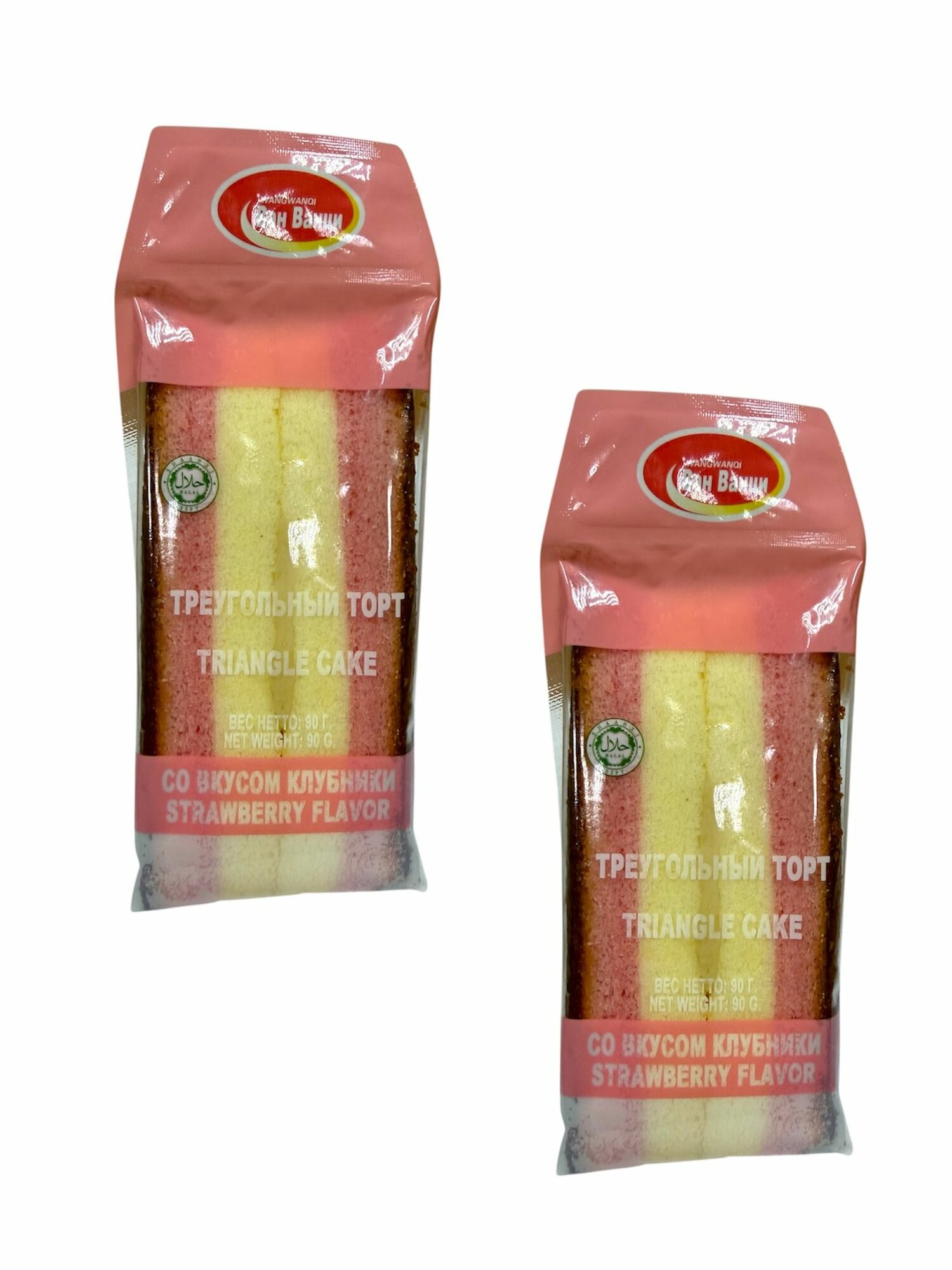 Wangwanqi Треугольный торт вкус Клубники 2 шт по 90 гр