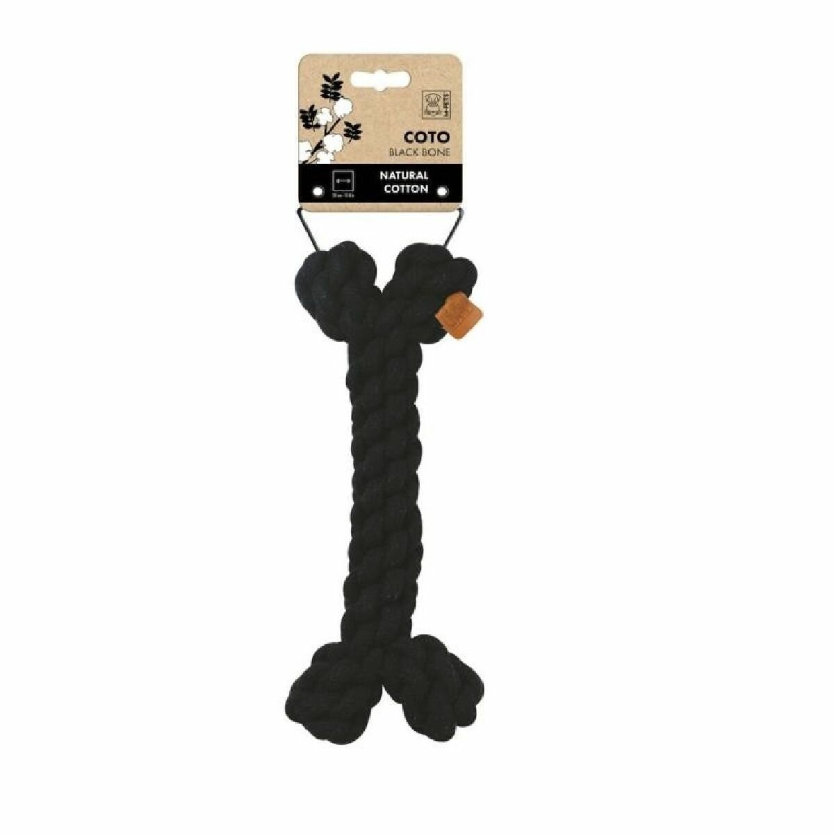 M-PETS Игрушка для собак сото косточка черная 30см (хлопок)