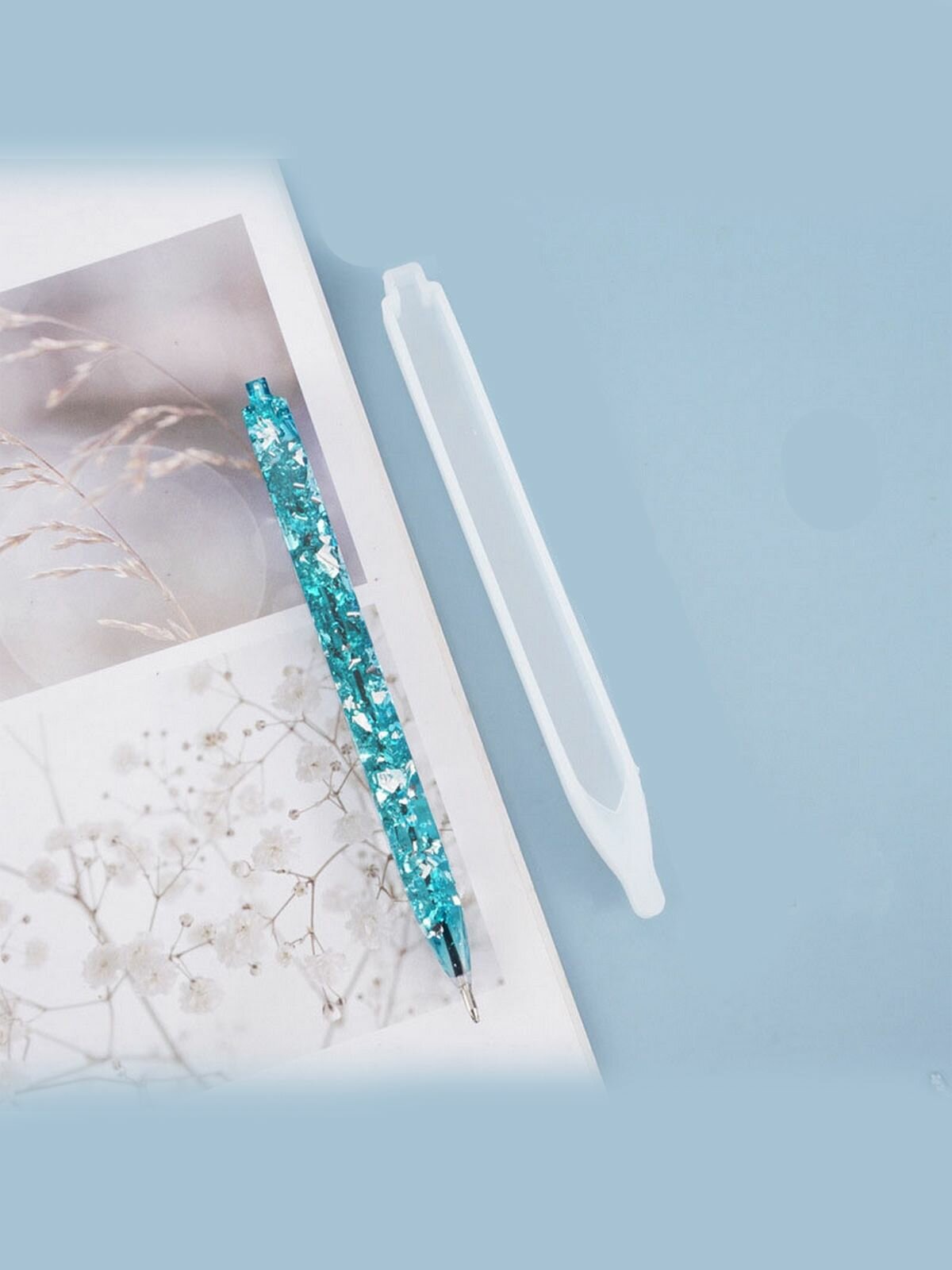 Молд силиконовый многоразовый "Ручка" для эпоксидной смолы, гибкая форма из силикона для заливки смолы, формочка для творчества 2 штуки