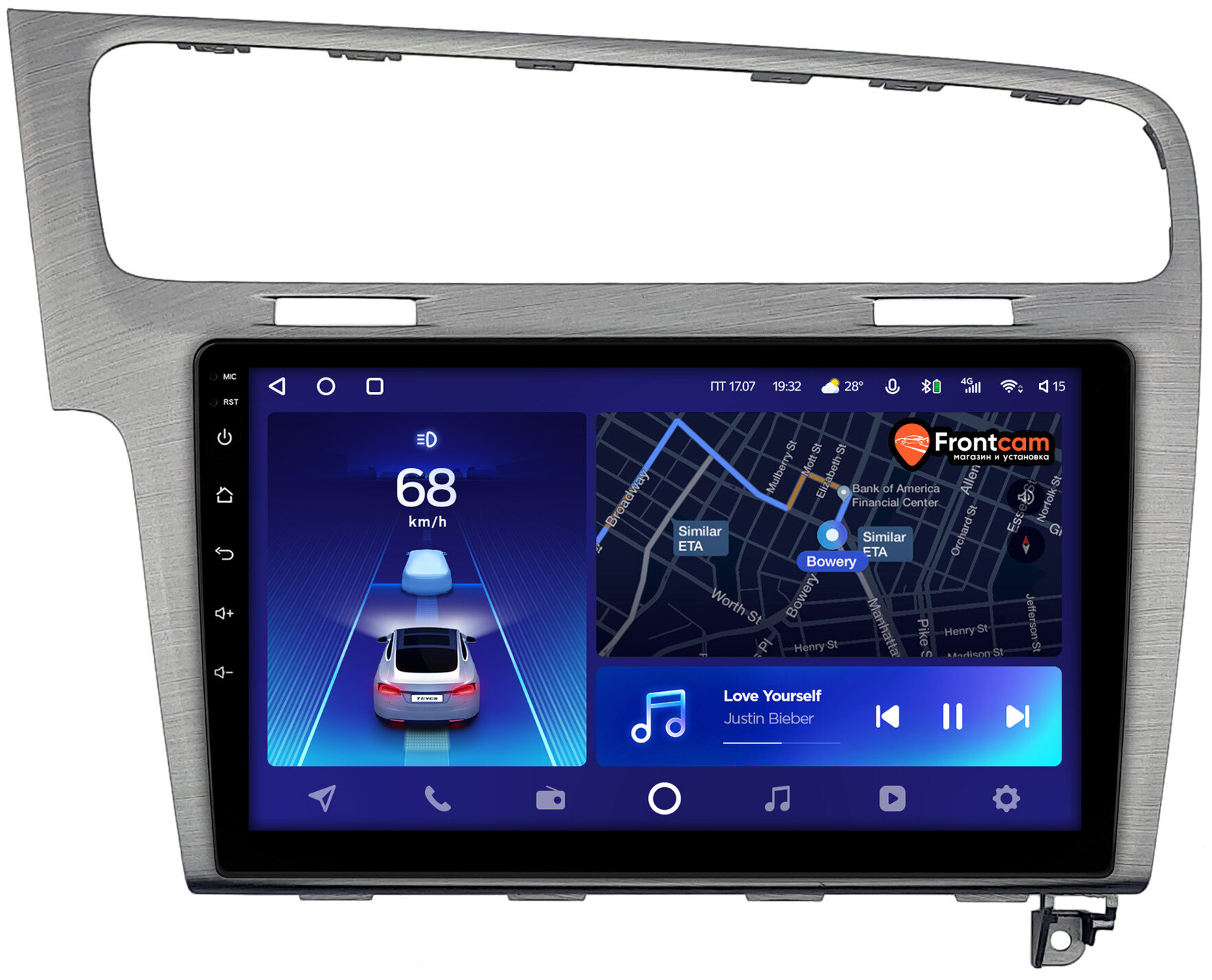 Штатная магнитола Volkswagen Golf 7 2012-2020 (серая) Teyes CC2 PLUS 4/32 10" RM-10-048 Android 10 (4G-SIM, DSP, QLed)