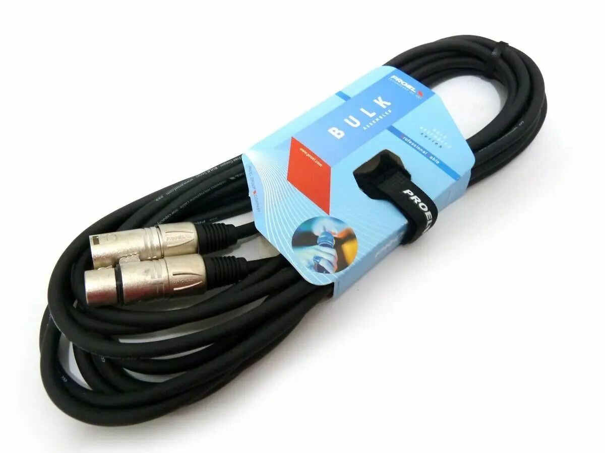 Микрофонный кабель Proel BULK250LU3 XLR (M) XLR (F), 3 м