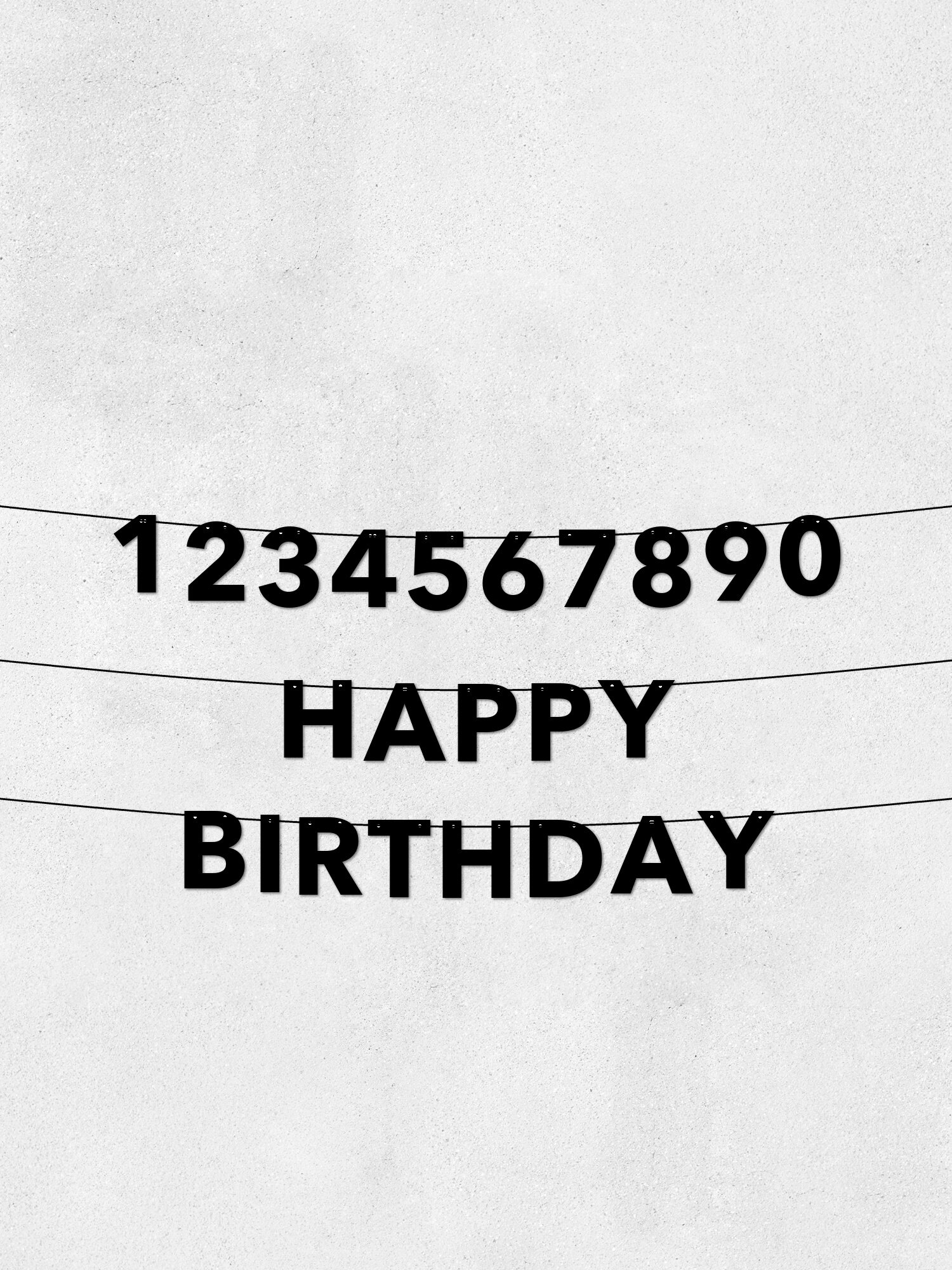 Гирлянда из букв Happy Birthday - Долговечный декор для праздников, Высота букв 10 см, Легкое крепление.