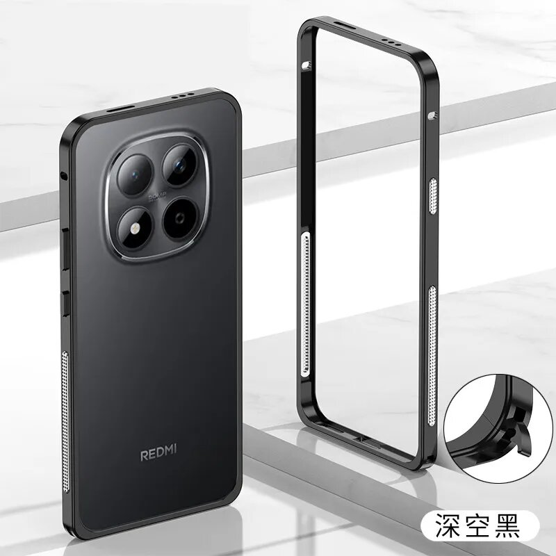 Чехол Redmi Note 15 Pro, черный, алюминий