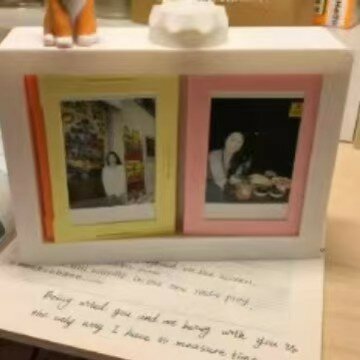 3D-печатный вращающийся держатель для фотографий Polaroid с 12 отделениями для карточек, настольная двусторонняя прямоугольная фоторамка.