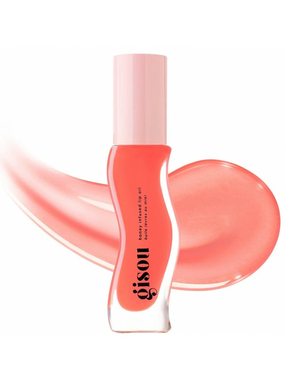 Масло-блеск Gisou Honey Infused Lip Oil -Bee-llini Peach, увлажнение, мягкий персиковый оттенок, 8 мл