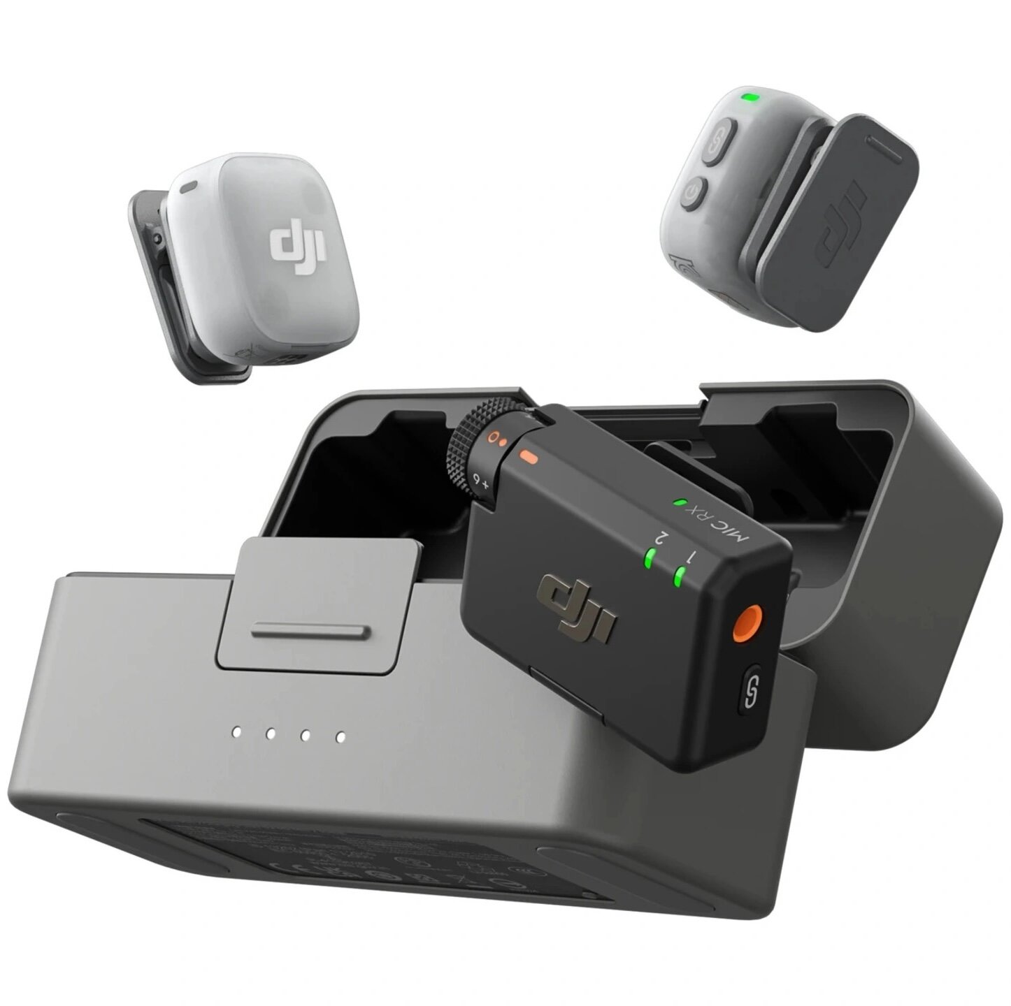Беспроводной петличный микрофон DJI Mic Mini 2 (2 TX + 1 RX + Charging Case), Черный | Black