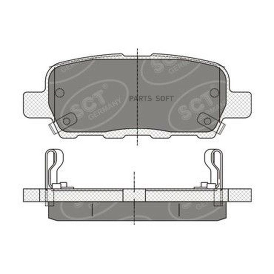 Колод. торм. перед. NISS QASHQAI 07-/11-/X-TRAIL 01-/07-/TIIDA I/II/JUKE/SENTRA от официального дистрибьютора, SCT GERMANY, артикул SP339