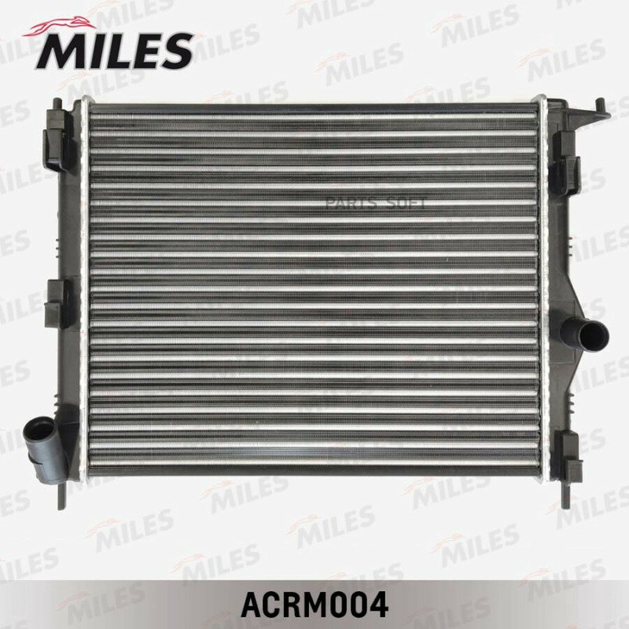 Радиатор RENAULT DUSTER/LOGAN/SANDERO/ LADA LARGUS 1.2-1.6/1.5D -A/C 09- от официального дистрибьютора, MILES, артикул ACRM004