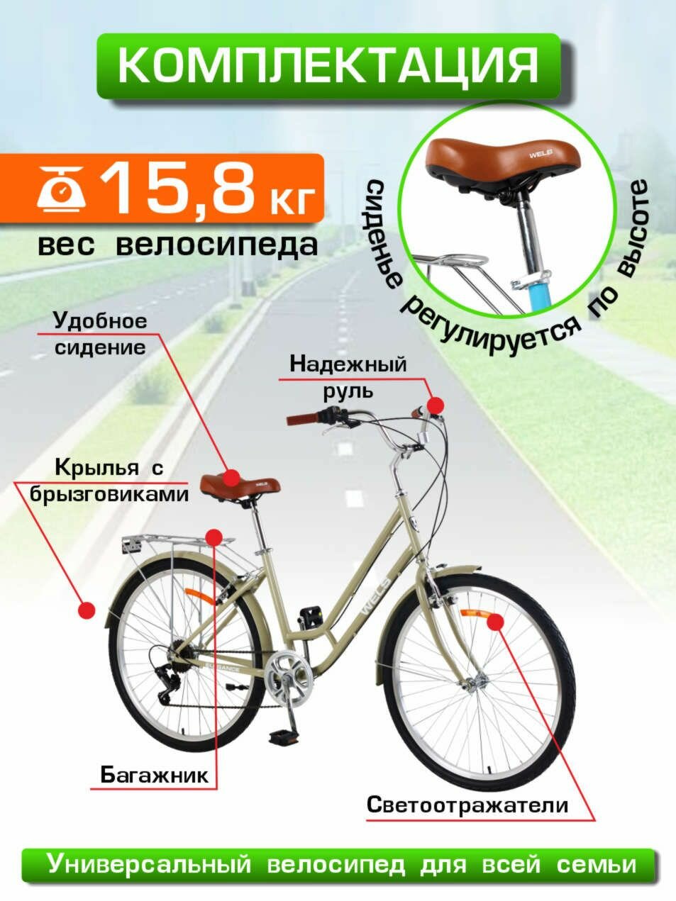 Велосипед WELS Elegance 2.0 — фото 1