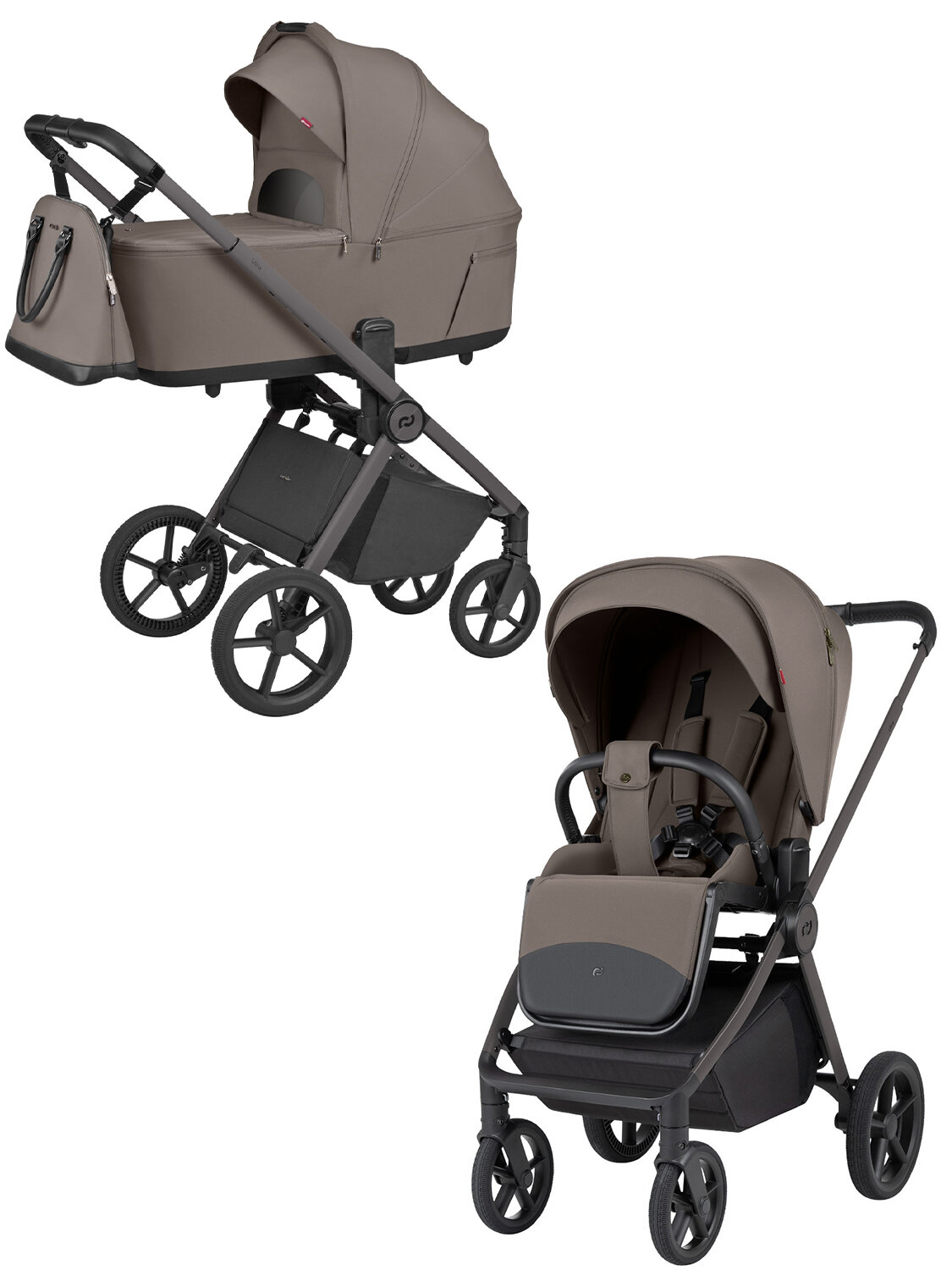 Коляска 2 в 1 CARRELLO Ultra F CRL-6557, коричневый (sugar brown)