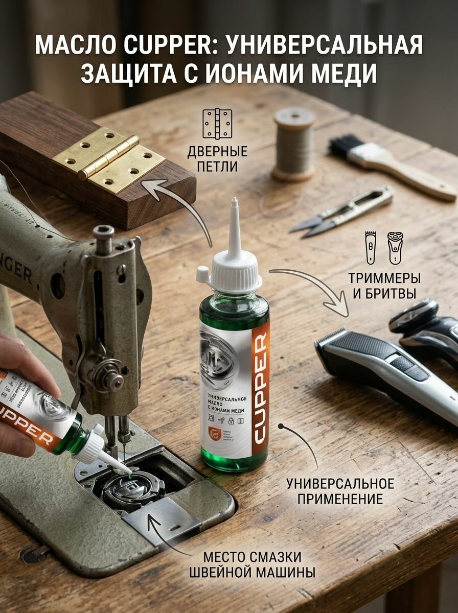Универсальное масло CUPPER с ионами меди (50 мл) с медью медьсодержащее масло для универсального применения