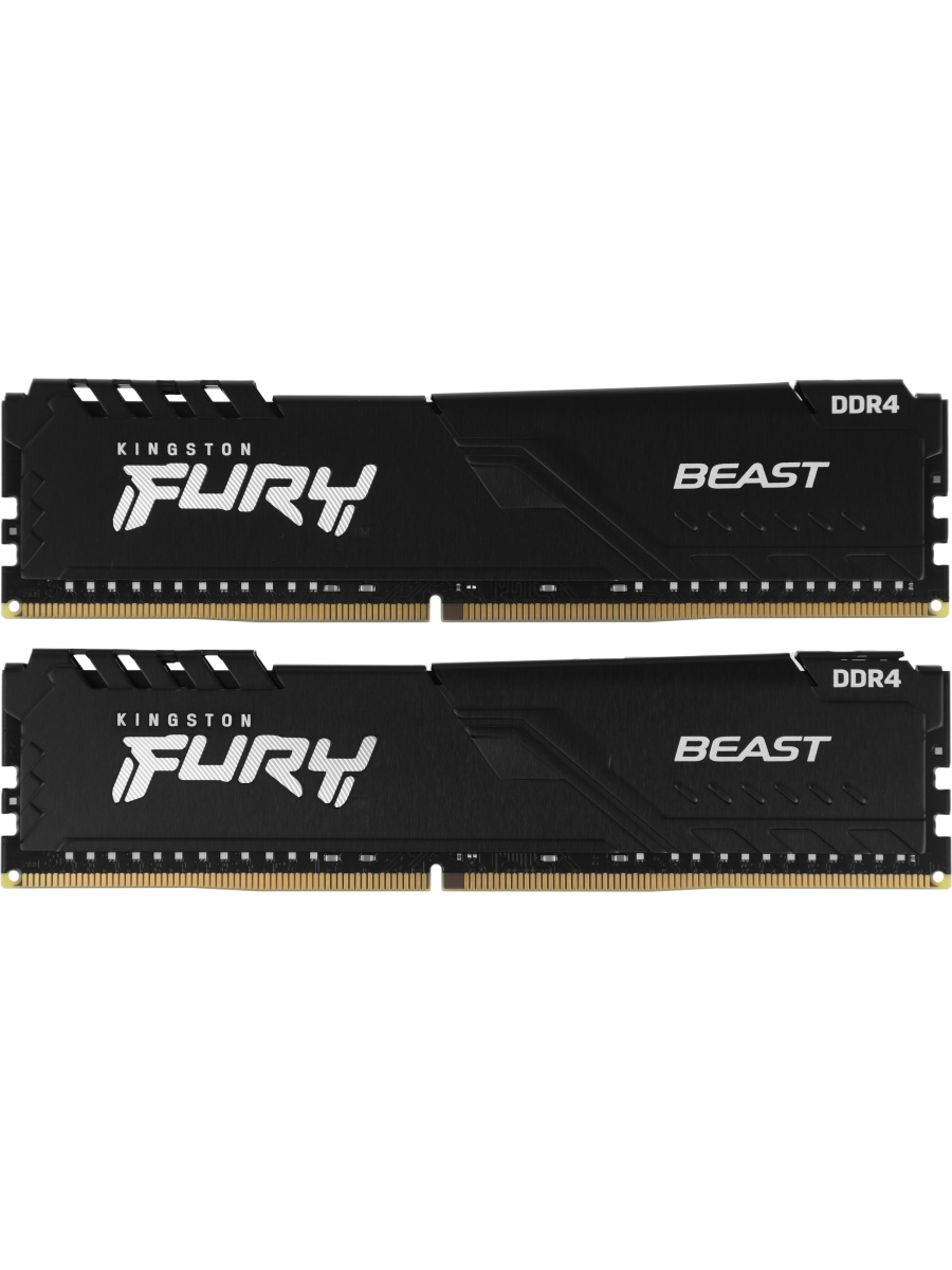 Память DDR4 2x32GB 3600MHz Kingston KF436C18BBK2/64 Fury Beast Black RTL Gaming PC4-28800 CL18 DIMM 288-pin 1.35В dual rank с радиатором RTL
