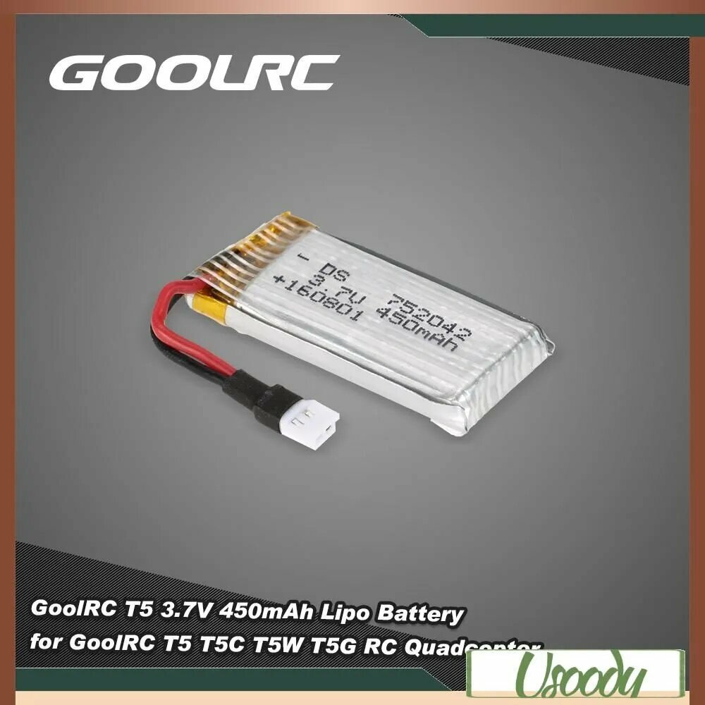 3.7V 450mAh Lipo аккумулятор, совместимый с GoolRC T5 T5C T5W для фанатов RC