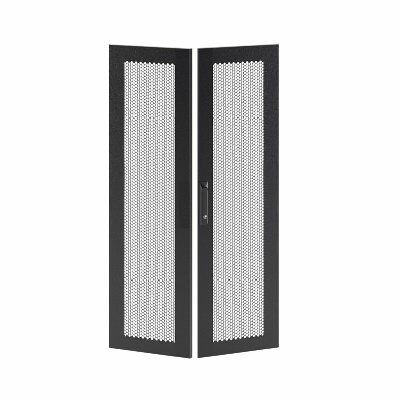 Дверь двустворчатая для IT-CQE 1800х600 перфорир. RAL9005 DKC RBITCPMD1860