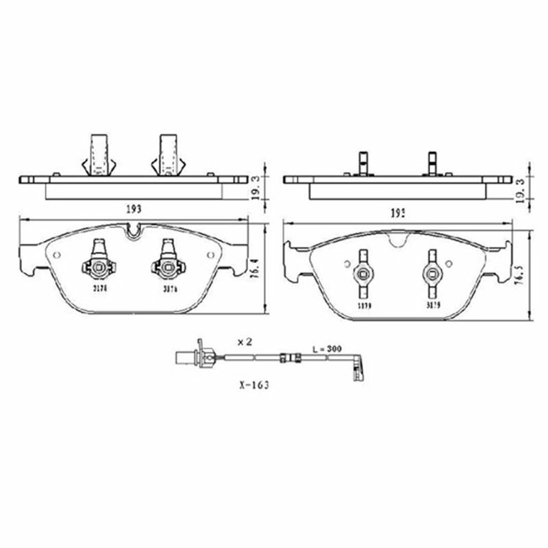 Колодки тормозные спереди SAT ST-28-0180 Audi A8 09-17 / Q5 08-17