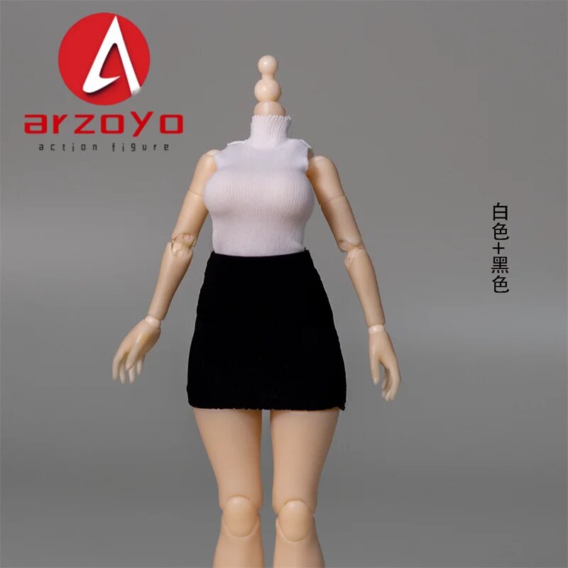 DMTOYS 1/12 масштабная одежда для кукол, жилет и юбка, PVC G