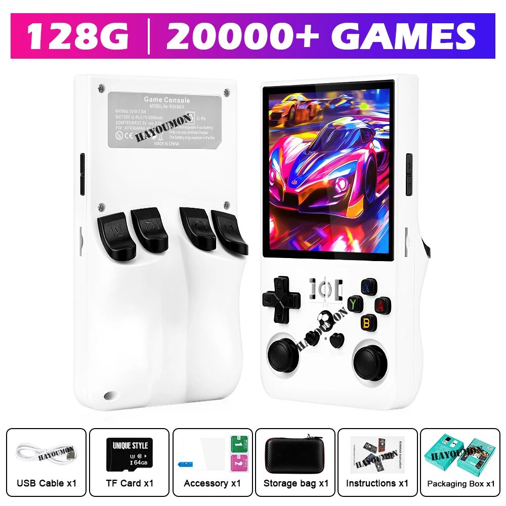 Royaldraid R36MAX Портативная игровая консоль Белый, 128G White