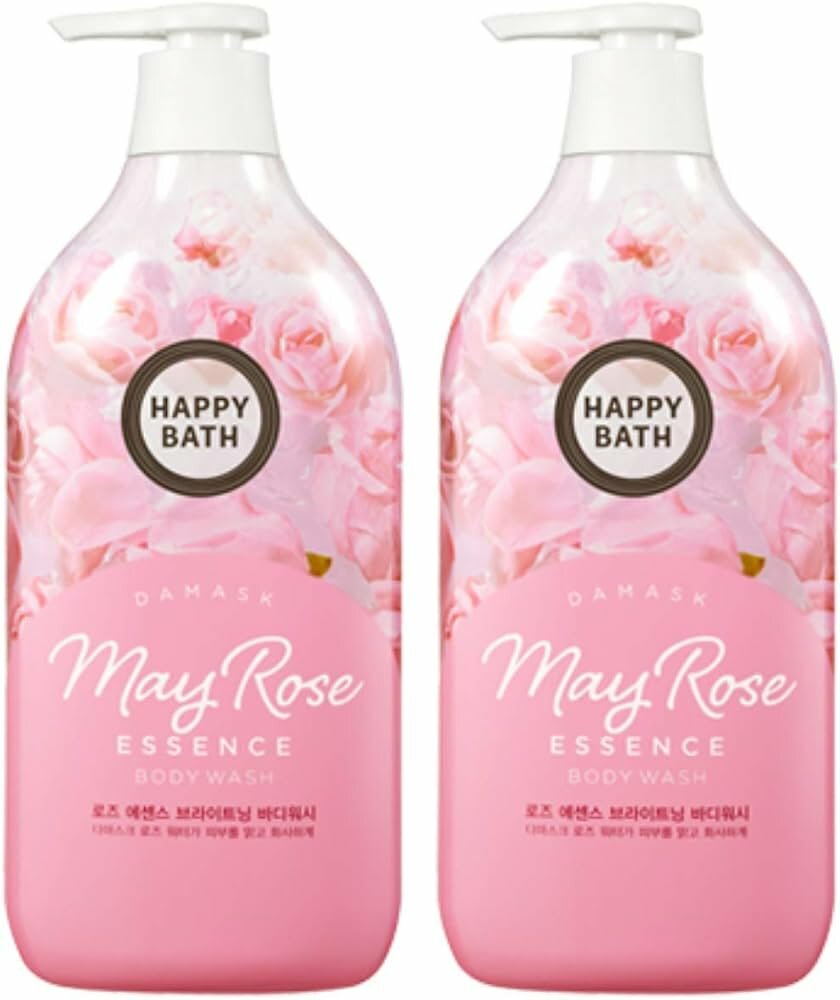Happy Bath Damask May Rose Essence Body Wash - Гель для душа с ароматом Майской розы и эфирными маслами. (500мл.)