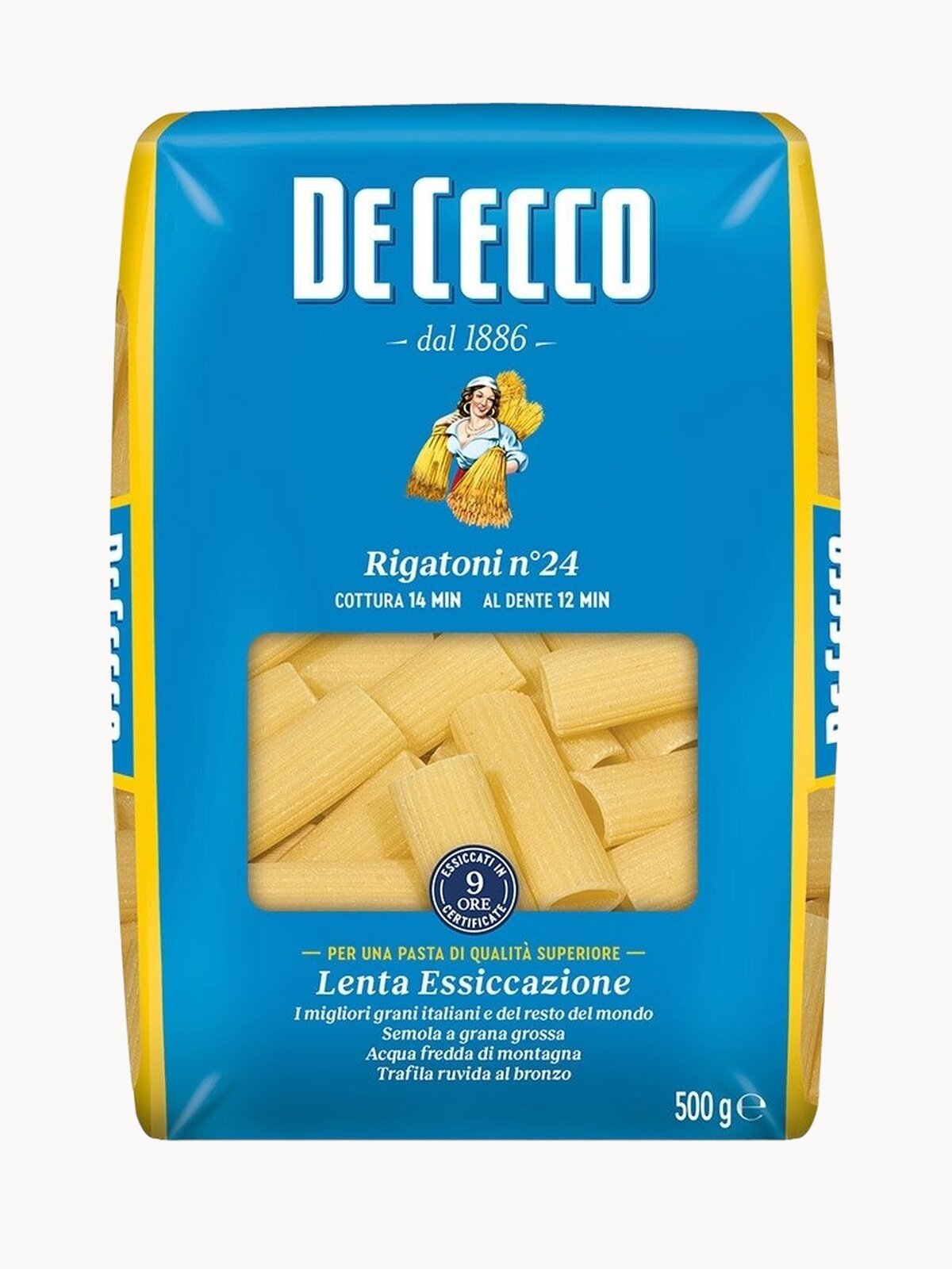Макароны De Cecco Ригатони №24 500г, из твердых сортов пшеницы