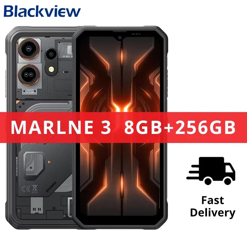 Смартфон Blackview Oscal MARINE 3: защищенный, 6.56-дюймовый HD+ IPS дисплей 90 Гц, Android 16, MTK Helio G81, NFC, 5000 мАч, 256 ГБ