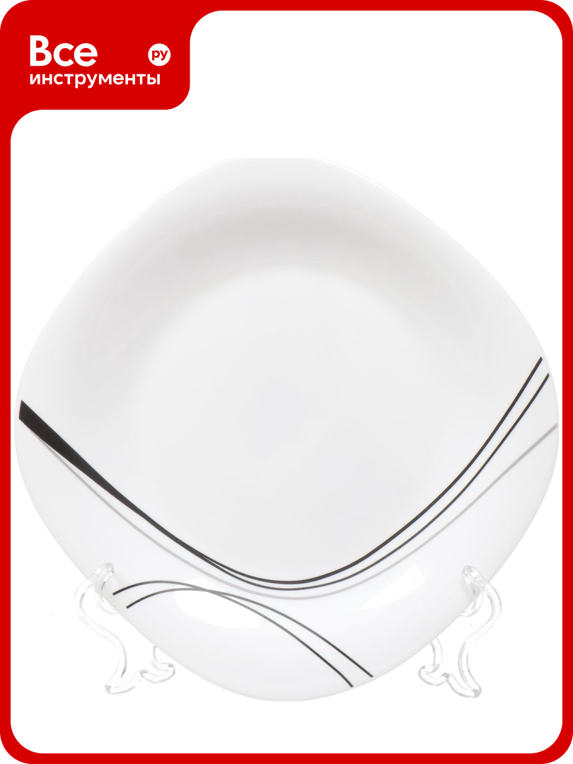 Тарелка DANIKS десертная, стеклокерамика, 19 см, квадратная, токио, ffp-85-k1306-2/nfp85t 303116 прочной конструкции