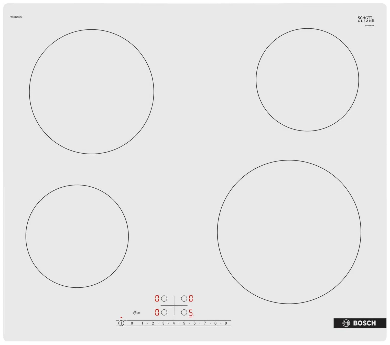 Электрическая варочная панель Bosch PKE612FA2E, белый