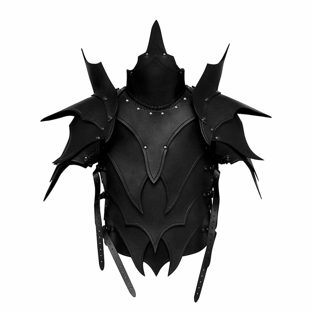 (1 штука) Кожаные доспехи эпохи Средневековья и Ренессанса, защитное снаряжение для косплея-черный