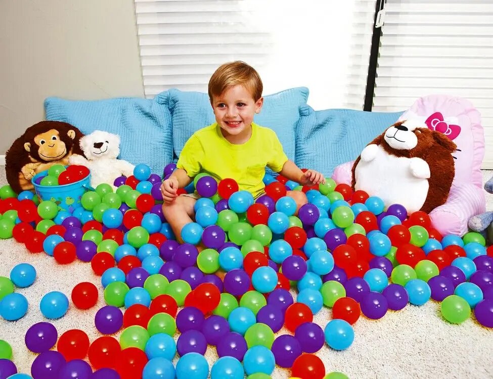 Мячики для сухого бассейна с антибактериальным покрытием 100 шт, 6,5 см, от 1 года, BestWay,