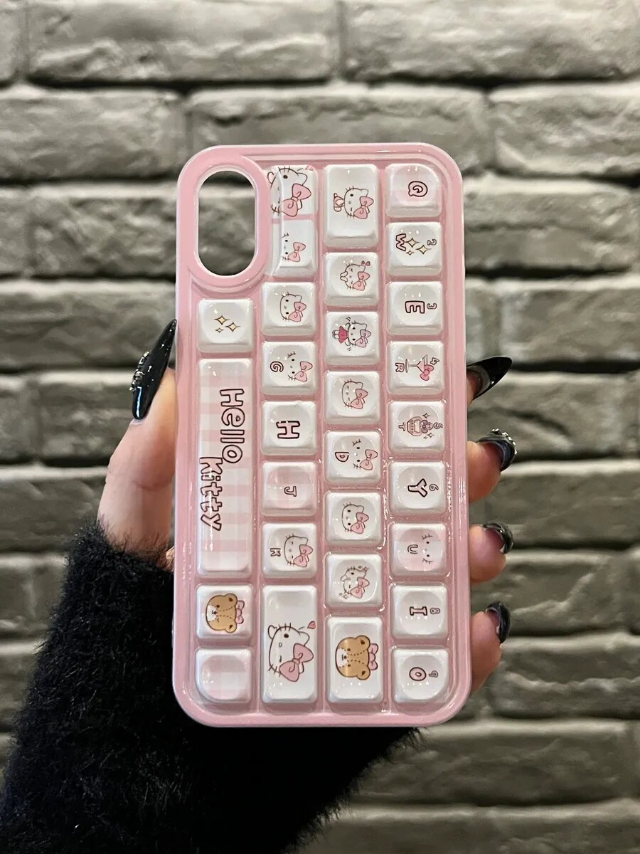 Чехол О'Кейси, для iPhone X/XS, силиконовый, с принтом, защита камеры, розовый