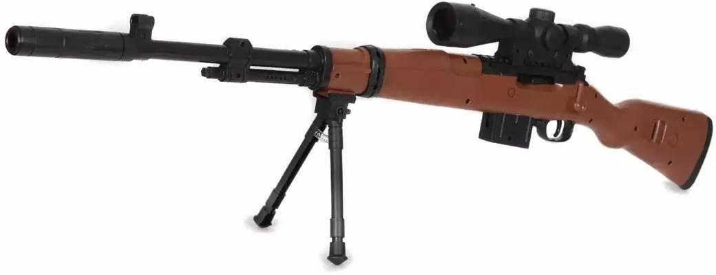 Ружье игрушечное Боевой Арсенал пластмассовое, 618-2 92 см прицел, глушитель, 11-зарядный магазин