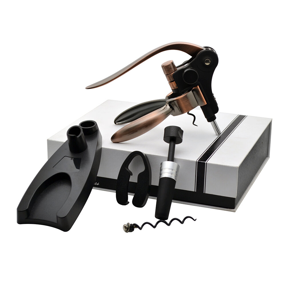 Набор для винокурки Rabbit Корксовер Кит Улучшенная Винокурка с Фойл-Каттером Винный Штопор Экстра-Спираль Для Кухни Бар Цвет Медный Материал Цинк-сплав+ABS Размер Примерно 21*6.2*26.5 см Количество 1 набор Вес Примерно 1100 г