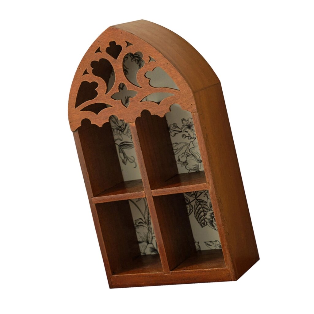 Готическая настенная полка, замысловатый дисплей для кристаллов, декор для алтаря