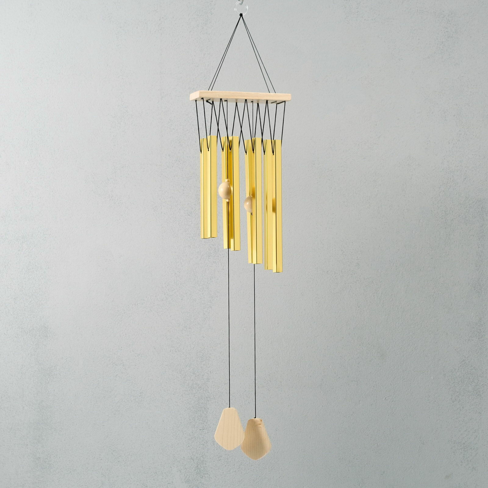 Музыка ветра "Спокойствие", металл, золото 8 трубок, 67 см, вид: декор на дверь