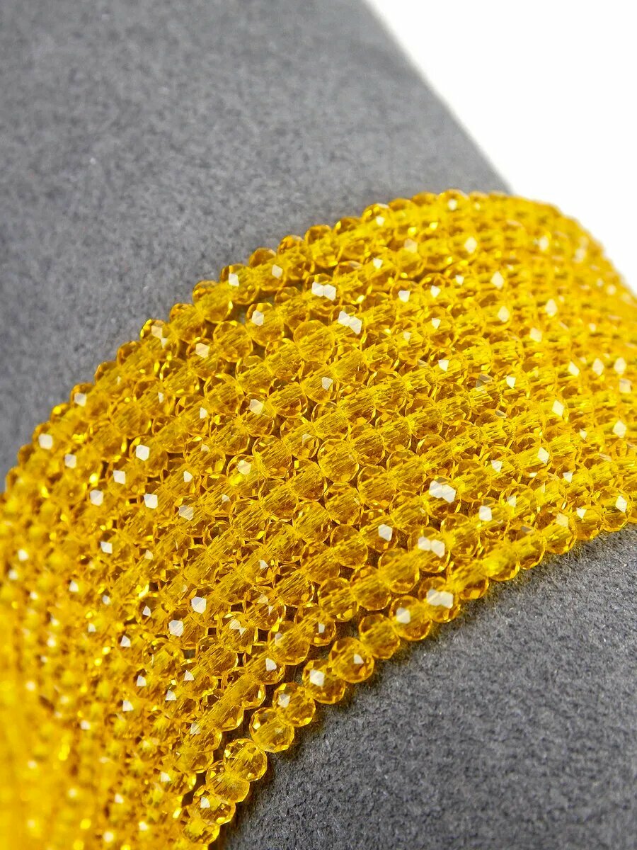 Алмазная грань, стекло, сверкающий апельсин - 2-3 мм - 37 см