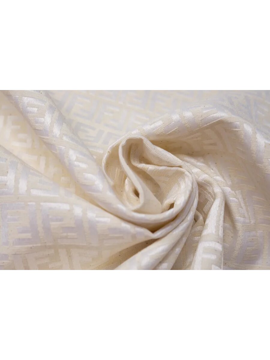 Ткань Хлопок Fen с логотипами неотбеленный