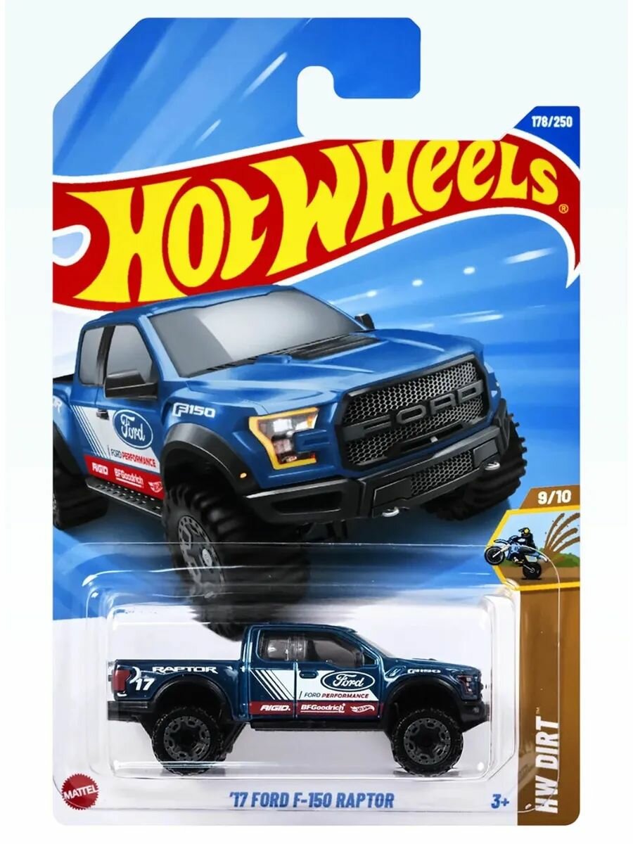 JBB05 Hot Wheels машинка металлическая игрушка коллекционная масштабная модель 17 Ford F-150 Raptor Кейс 2025