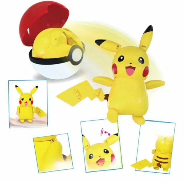 Трансформеры Покемон, Шаровые модели, игровые наборы, деформированные игрушки, PIKACHU 11CM