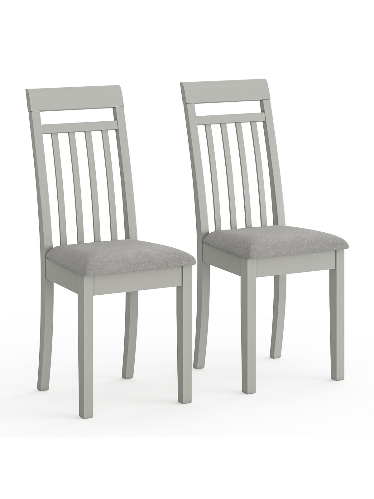 Кухонные два стула массив Мебель--24 Гольф-11, серый, обивка велюр серый 63, 40х40х100 см.