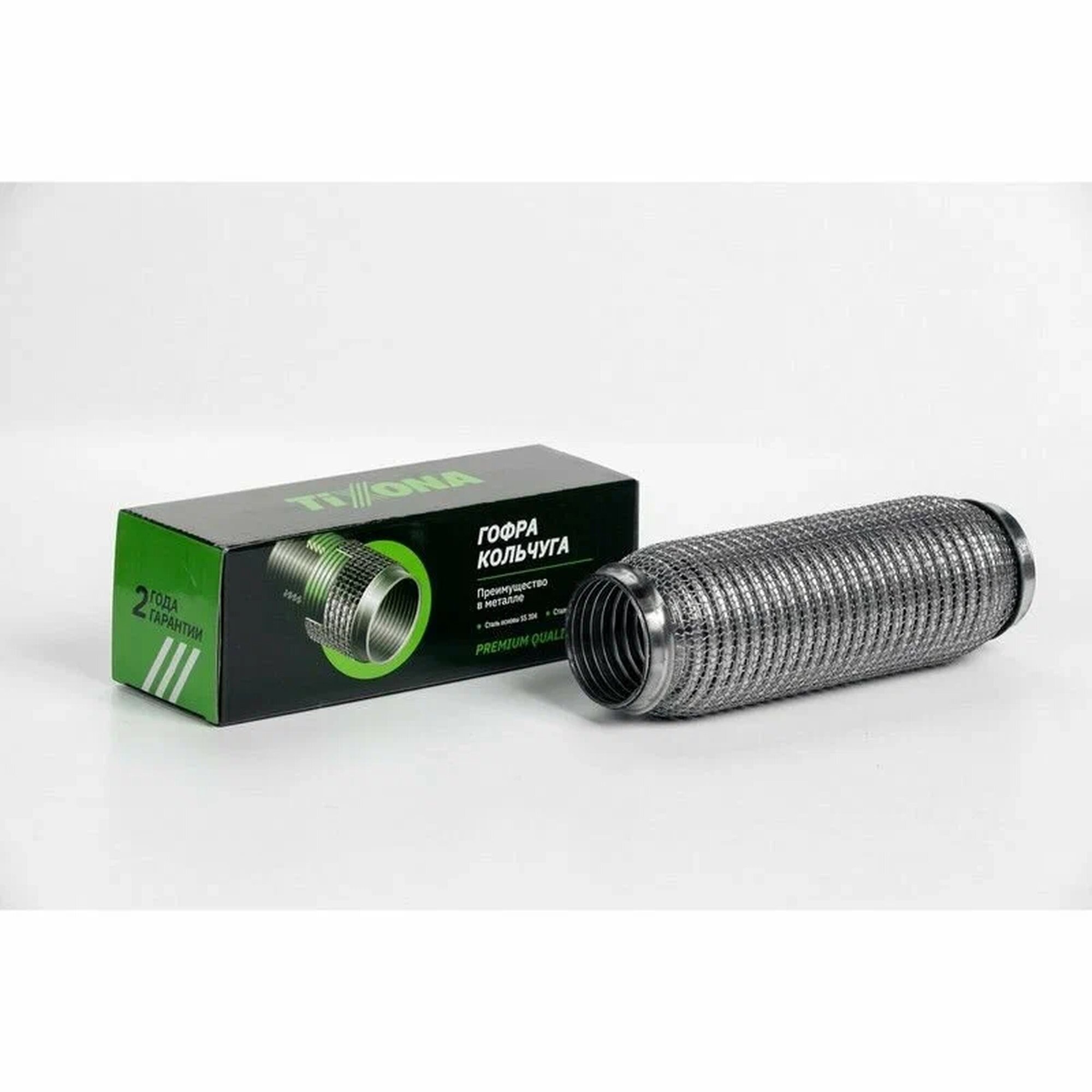 Гофра глушителя Tixona P55230WM, нержавеющая сталь, 55х230мм