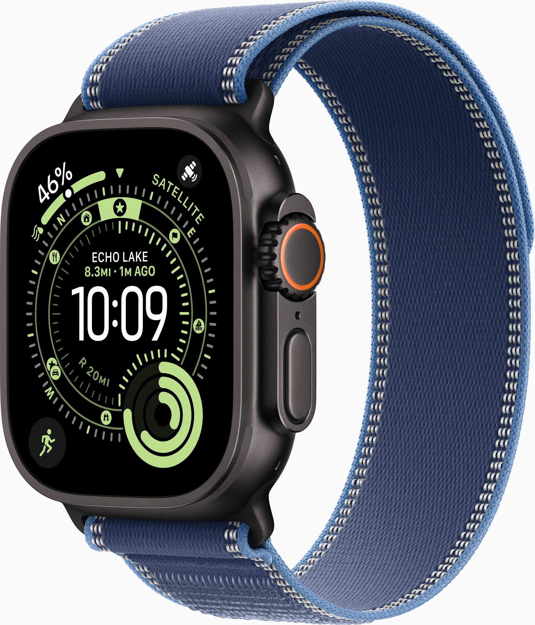 Умные часы Apple Watch Series Ultra 3, 49мм GPS+Cellular, Black/Blue-Bright Blue Trail Loop S/M