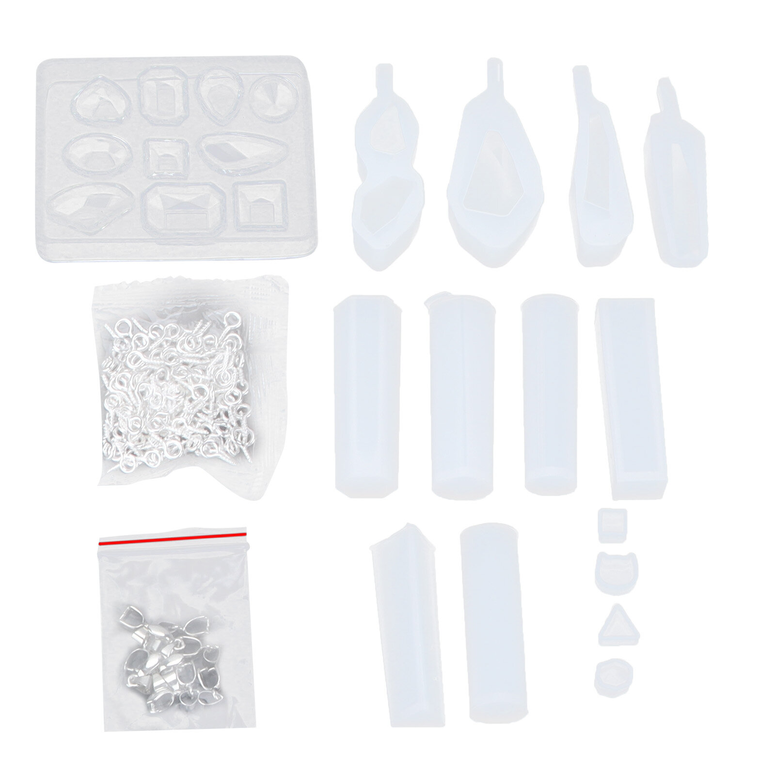 Набор из 125 силиконовых форм для легкого извлечения украшений. Полный комплект инструментов. Прочные и безопасные формы для изготовления ювелирных изделий своими руками.