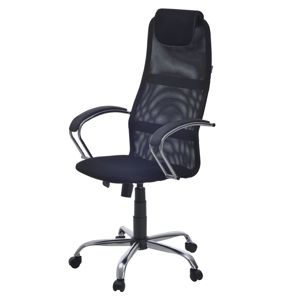 Компьютерное кресло Фабрикант Бун CH для руководителя, обивка: сетка/ искусственная кожа, цвет: черный