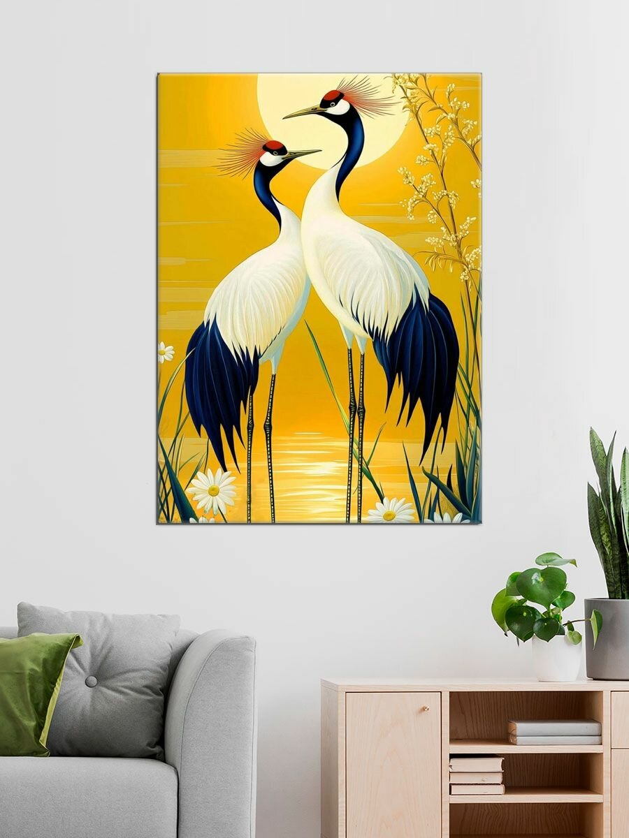 Картина на стену "Журавли", 50х70 см
