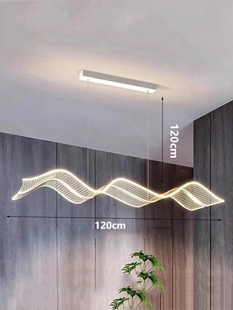 Длинная люстра на балконе, длинная люстра на кухне, длинная люстра в гостиной, белая，120cm