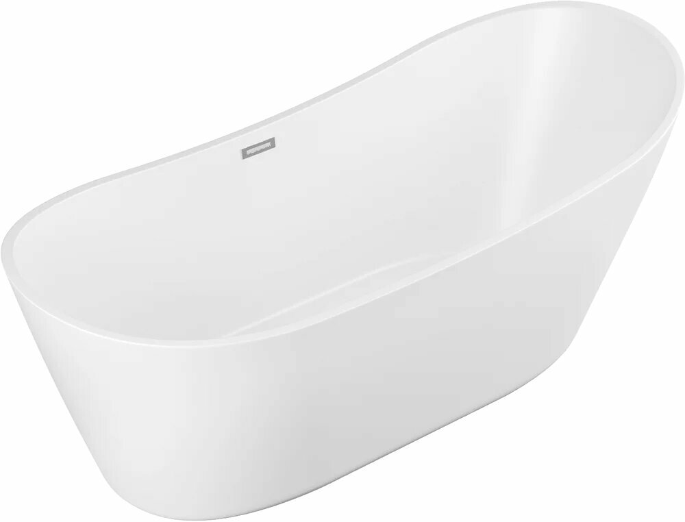 Акриловая ванна Grossman Galaxy GR-2102M 170x75, отдельностоящая, белая, матовая, овальная