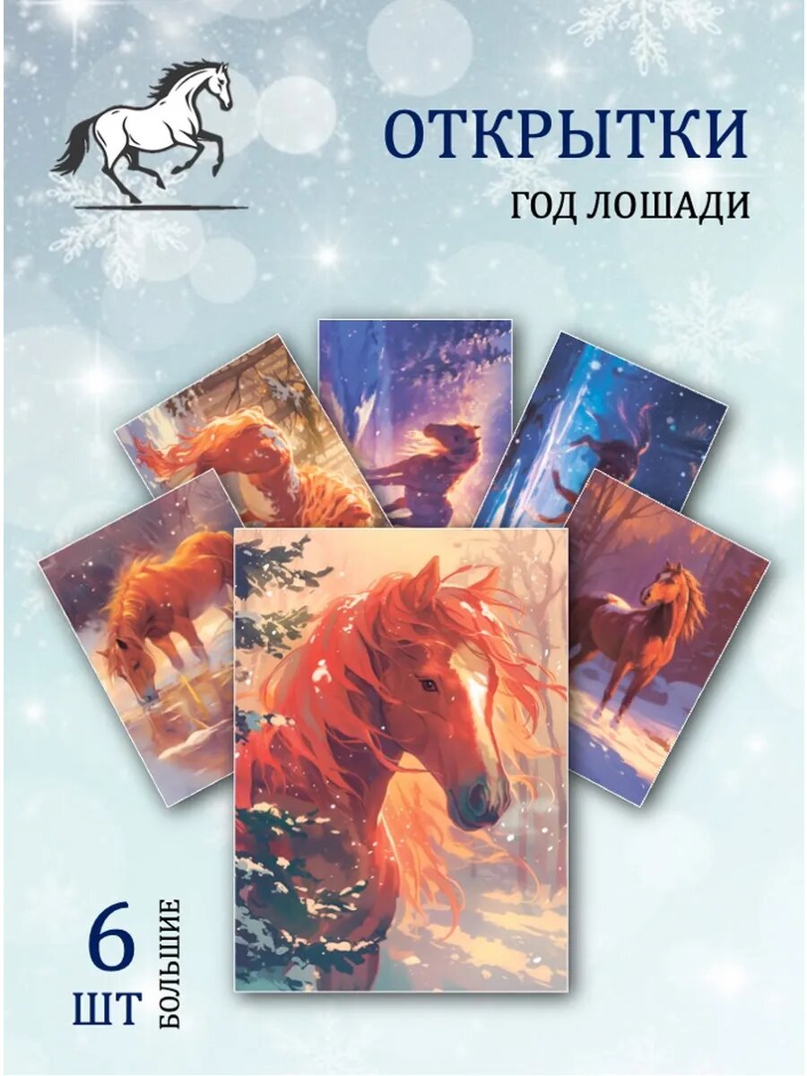 А6 Открытки огненная лошадь символ
